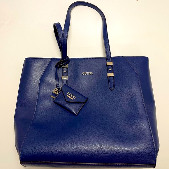 Guess | Bags | Guess Purple Leather Tote Bag | Poshmark